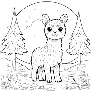 Free Alpaca coloring pages – Coloring corner
