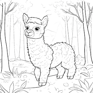 Free Alpaca coloring pages – Coloring corner