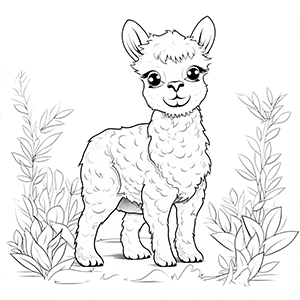 Free Alpaca coloring pages – Coloring corner