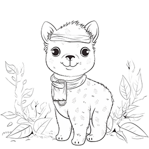 Free Alpaca coloring pages – Coloring corner