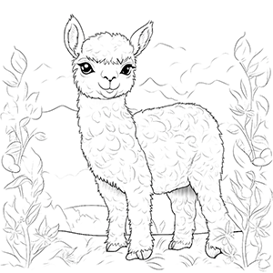 Free Alpaca coloring pages – Coloring corner
