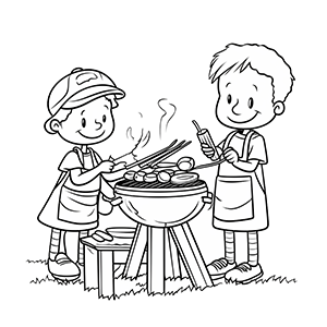 Free Barbecue Coloring Pages – Coloring corner
