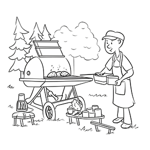 Free Barbecue Coloring Pages – Coloring corner