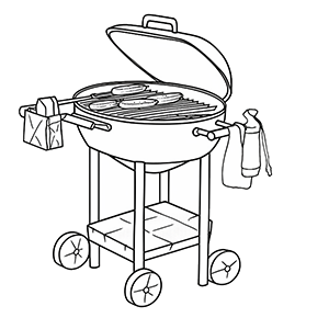 Free Barbecue Coloring Pages – Coloring corner
