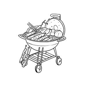 Free Barbecue Coloring Pages – Coloring corner