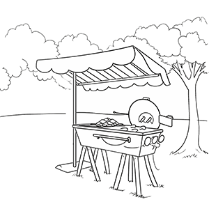Barbecue coloring pages – Coloring corner