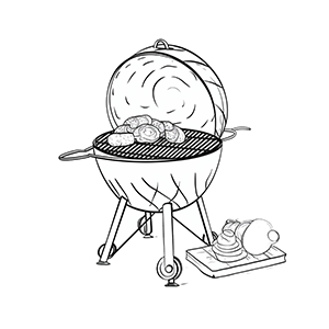 Barbecue coloring pages – Coloring corner