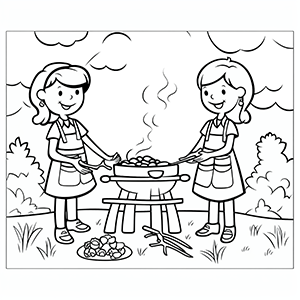 Free Barbecue Coloring Pages – Coloring corner
