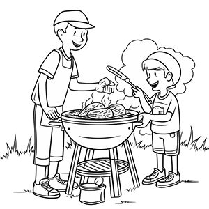 Free Barbecue Coloring Pages – Coloring corner