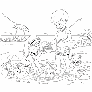 Free 20+ Beach Coloring Pages – Coloring corner