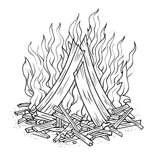Free Bonfire coloring pages – Coloring corner