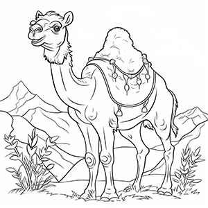 Camel Coloring Pages – Coloring corner