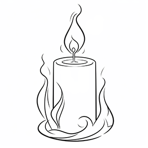 Free Candle coloring pages – Coloring corner