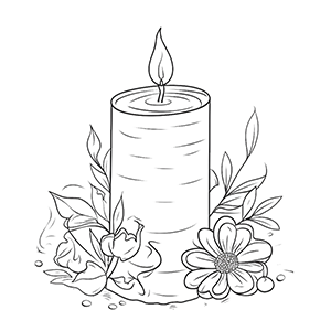 Free Candle coloring pages – Coloring corner