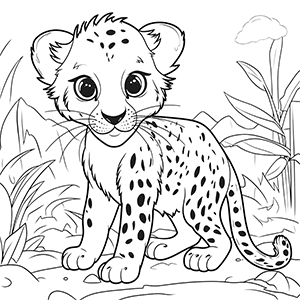 Cheetah Coloring Pages – Coloring corner