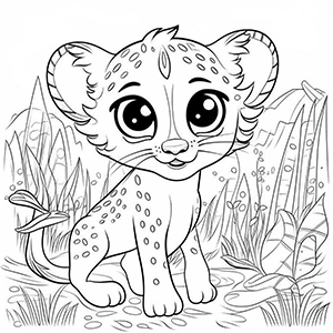 Cheetah Coloring Pages – Coloring corner