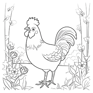 Chicken Coloring Pages – Coloring corner