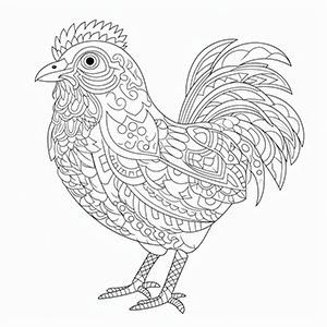 Chicken Coloring Pages – Coloring corner