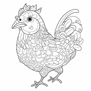 Chicken Coloring Pages – Coloring corner