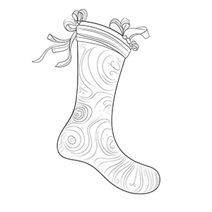 Free Christmas stocking coloring pages – Coloring corner
