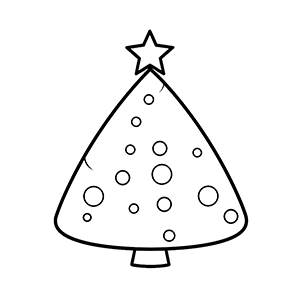 Free Christmas tree coloring pages – Coloring corner