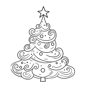 Free Christmas tree coloring pages – Coloring corner