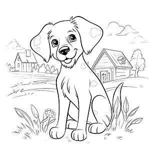 Farm Dog Coloring Pages – Coloring corner
