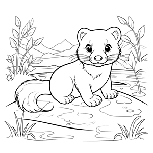 Ferret Coloring Pages – Coloring corner