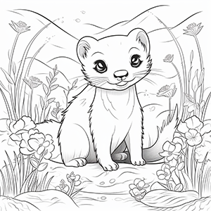 Ferret Coloring Pages – Coloring corner