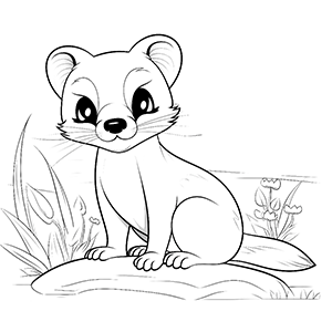Ferret Coloring Pages – Coloring corner