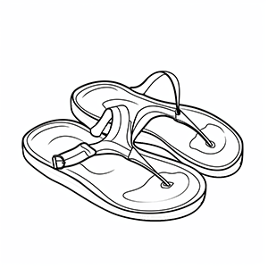 Free Flip Flops coloring pages – Coloring corner