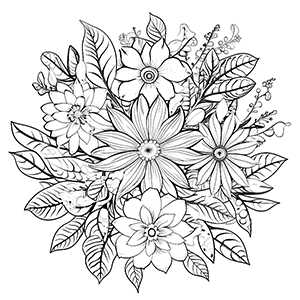 Flower pattern coloring pages – Coloring corner