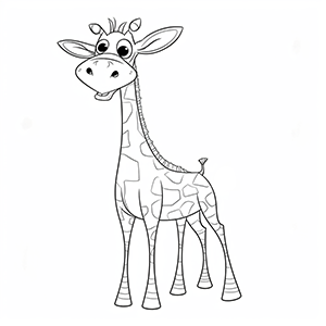 Free Giraffe coloring pages – Coloring corner