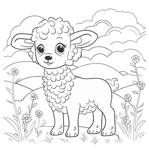Lamb Coloring Pages – Coloring corner