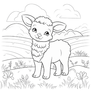 Lamb Coloring Pages – Coloring corner