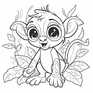 Monkey Coloring Pages – Coloring corner