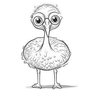 Ostrich Coloring Pages – Coloring corner