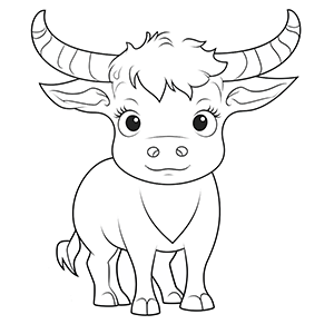 Ox Coloring Pages – Coloring corner