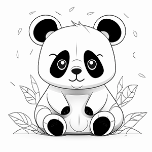 Panda coloring pages - Coloring corner