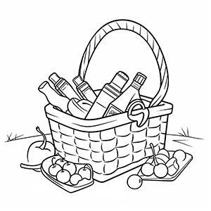 Free Picnic coloring pages – Coloring corner