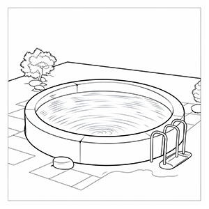 Free Pool coloring pages – Coloring corner