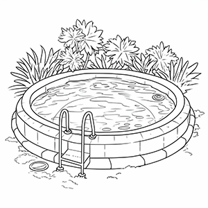 Free Pool coloring pages – Coloring corner