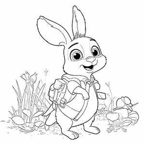 Rabbit coloring pages – Coloring corner