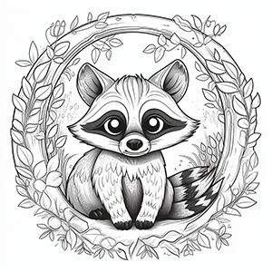 Raccoon Coloring Pages – Coloring corner