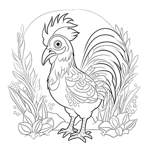 Rooster Coloring Pages – Coloring corner