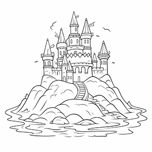 Sandcastle Coloring Pages – Coloring corner
