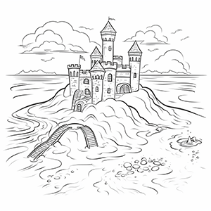 Sandcastle Coloring Pages – Coloring corner
