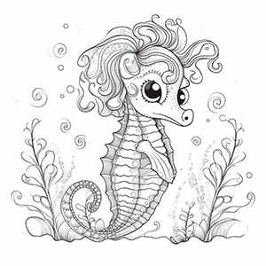 Seahorse Coloring Pages – Coloring corner