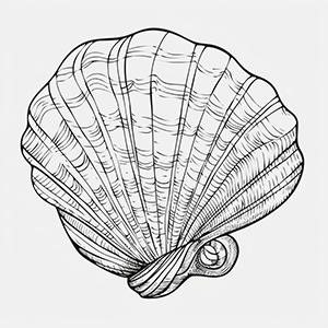 Seashell Coloring Pages – Coloring corner