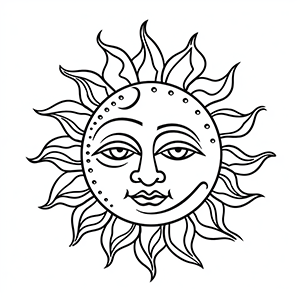 Free Sun coloring pages – Coloring corner